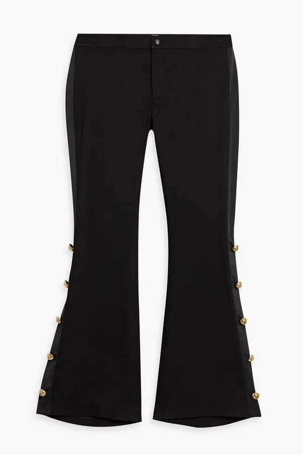 Emilio Pucci Embellished Cotton-blend Drill Flared Pants