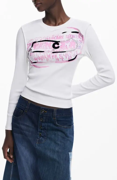Desigual Delicate Ribbed Top