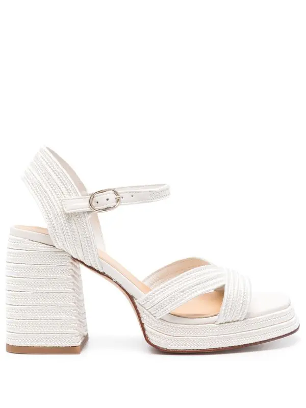 CastaÑer 90mm Valle Sandals - White