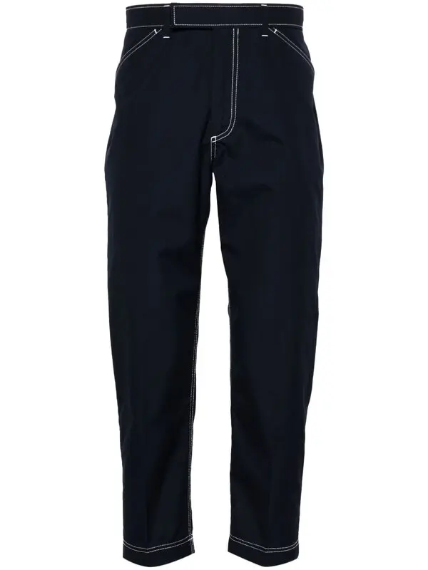 Thom Browne Mid-rise Tapered Chinos - Blue