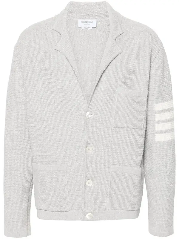 Thom Browne Notched-lapels Cardigan - Grey