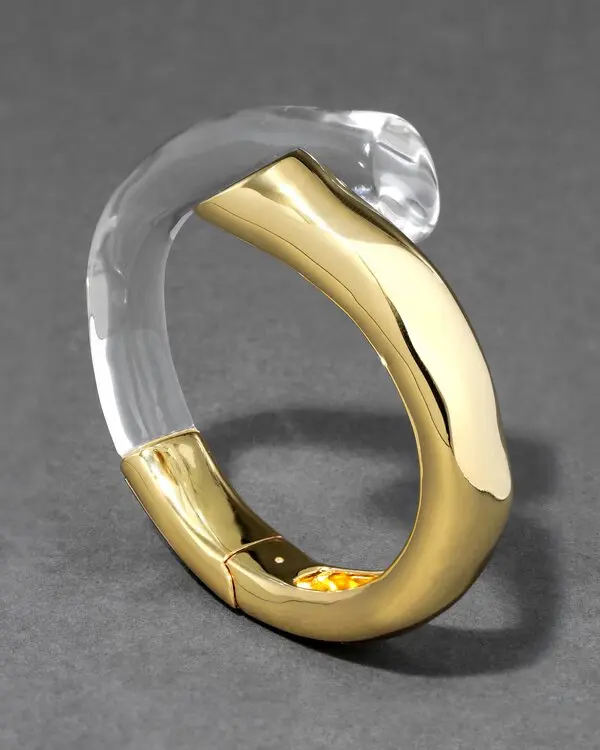 Alexis Bittar Liquid Lucite Bypass Hinge Bracelet - Clear
