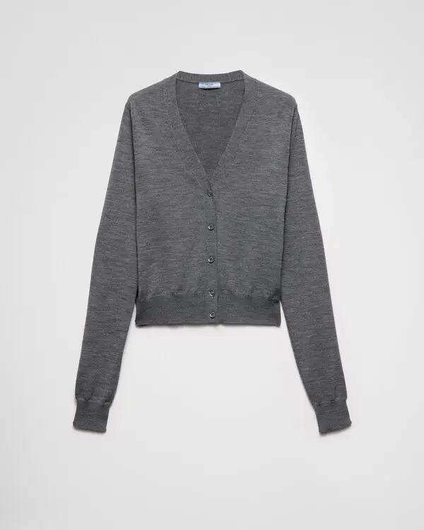 Prada Wool Cardigan - Slate Gray
