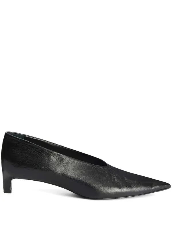 JIL SANDER Leather Pumps - Black