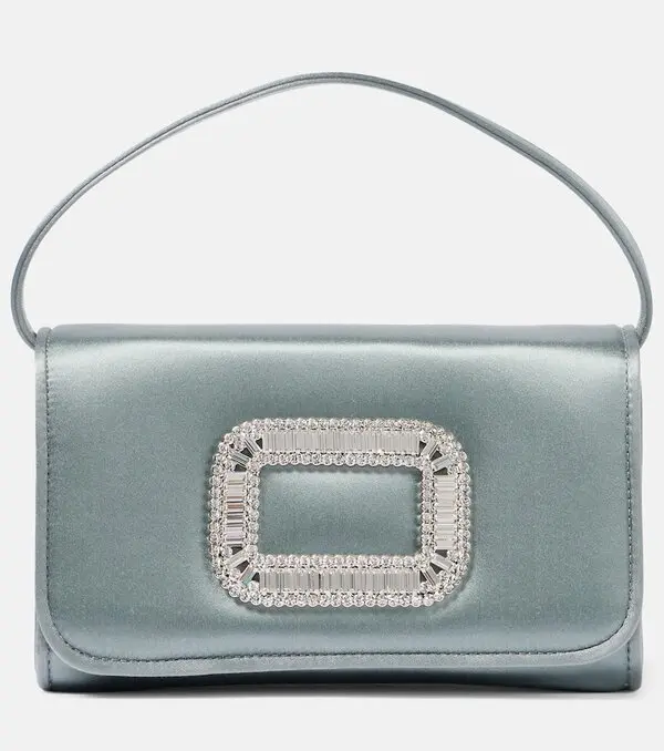 ROGER VIVIER Pilgrim Micro Clutch - Grey