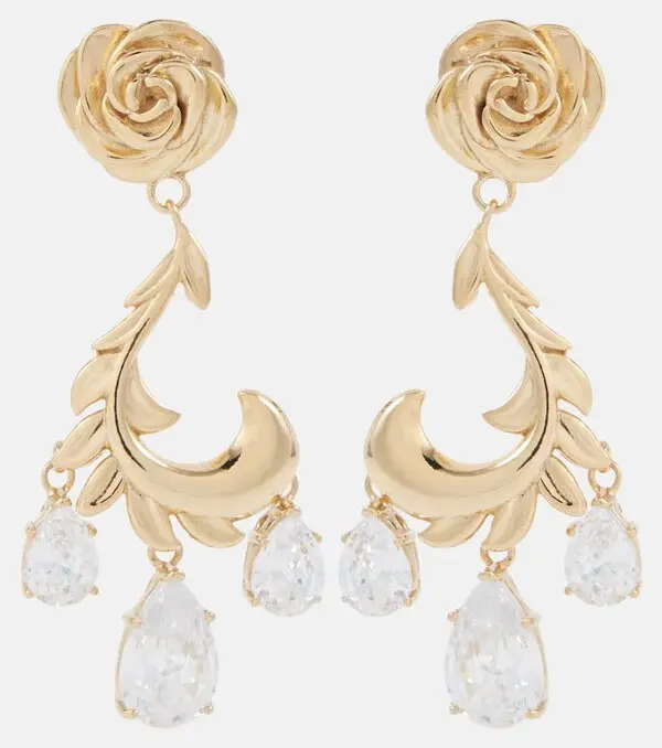 Magda Butrym Rosebud -plated Drop Earrings