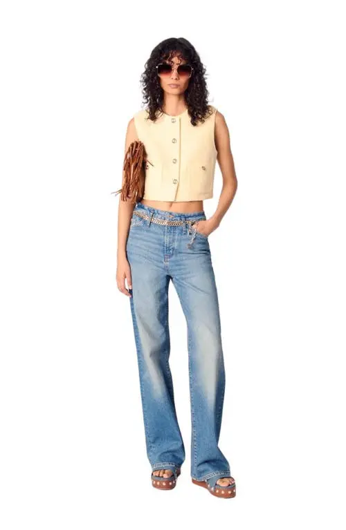 Maje Cropped Tweed Jacket