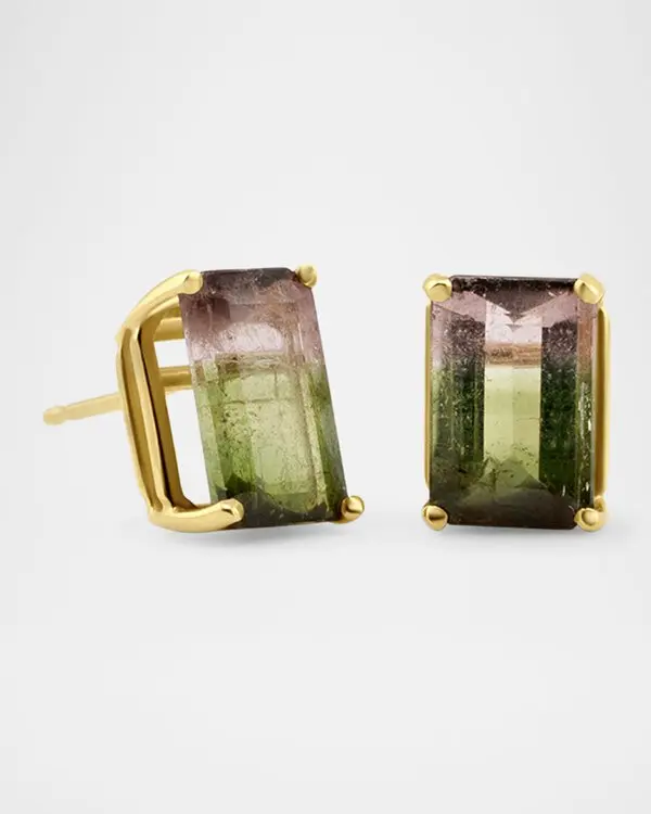 Jia Jia Emerald-cut Tourmaline Stud Earrings