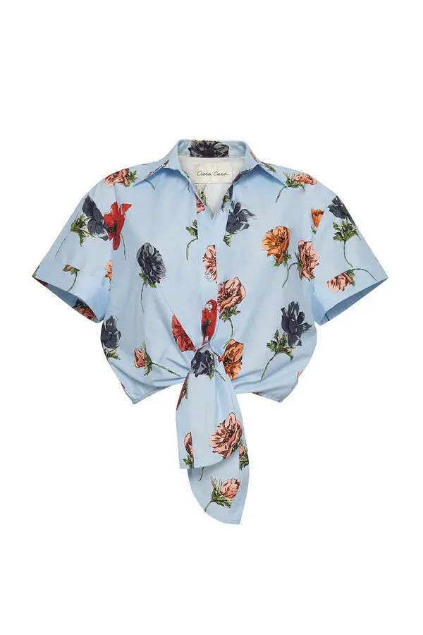 Cara Cara Asbury Cropped Top - Botanica Blue