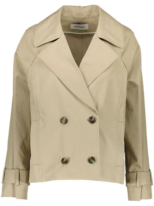 YVES SALOMON Gabardine Jacket - Neutrals