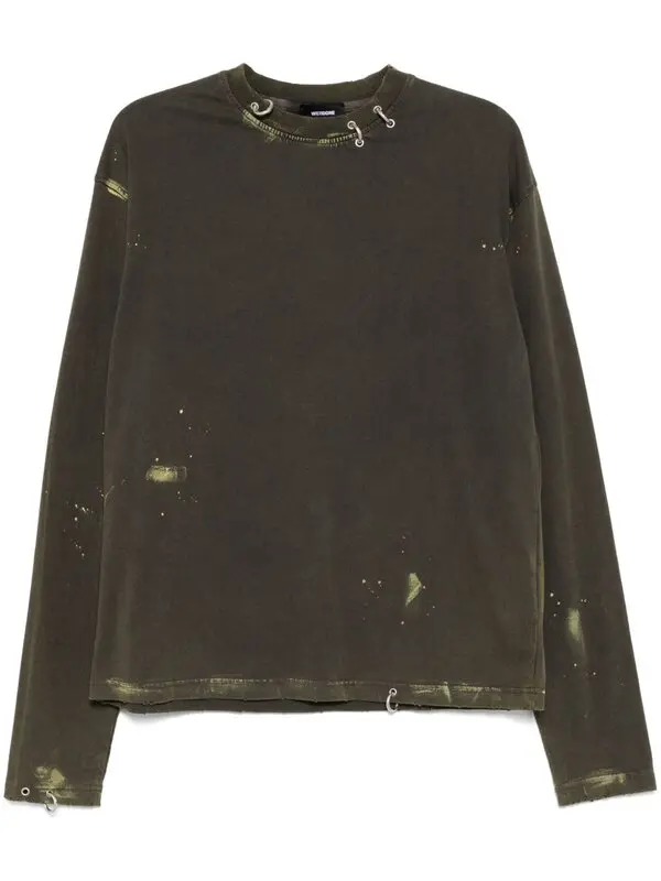We11Done Faded Effect T-shirt - Green