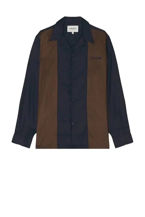 Carhartt Work In Progress Delaney Shirt In Brown,navy