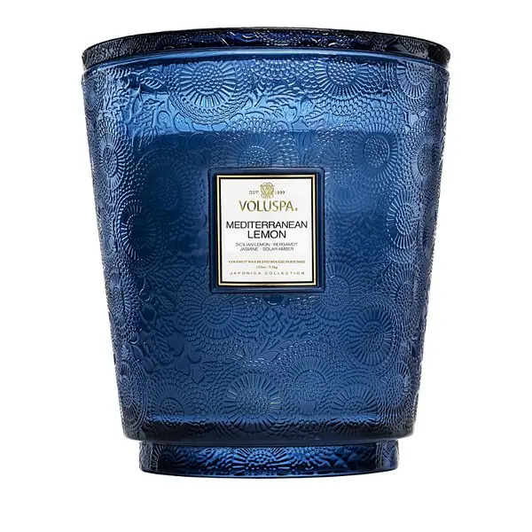 Voluspa Mediterranean Lemon 5 Wick Hearth Candle, 123 Oz