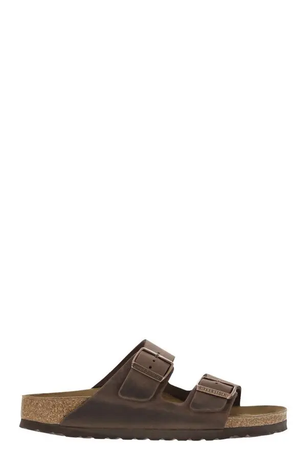 BIRKENSTOCK Arizona Leather Slipper - Brown