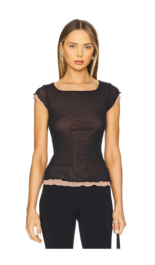 Free People X Intimately Fp Double Take Mesh Tee