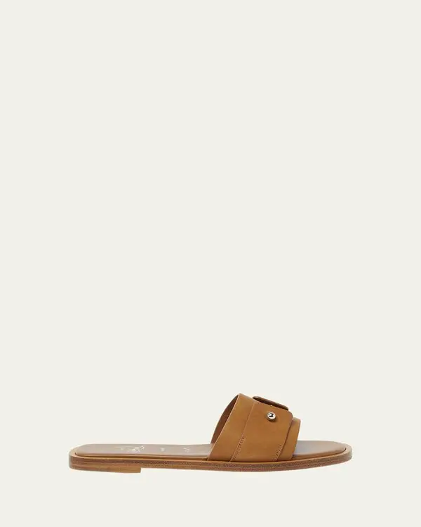 CHRISTIAN LOUBOUTIN Chambelimule Donna Leather Sandals - Terra