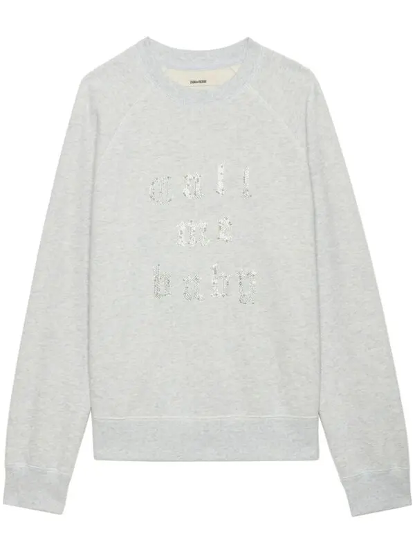 Zadig&Voltaire Rhinestone-embellished Sweatshirt - Grey