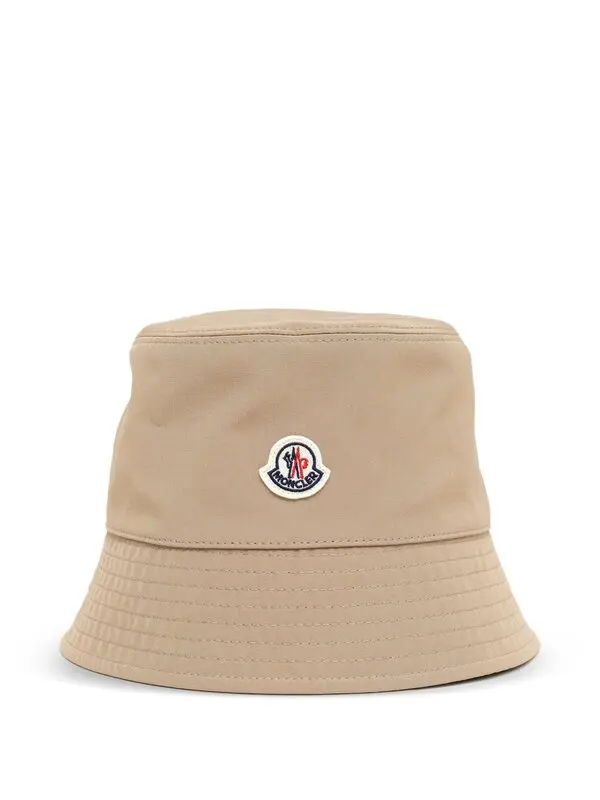 Moncler Logo-patch Bucket Hat - Neutrals