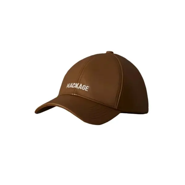 Mackage Leather Baseball Cap - Earth Brown