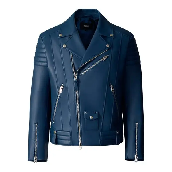 Mackage Kenneth Leather Biker Jacket - Tide