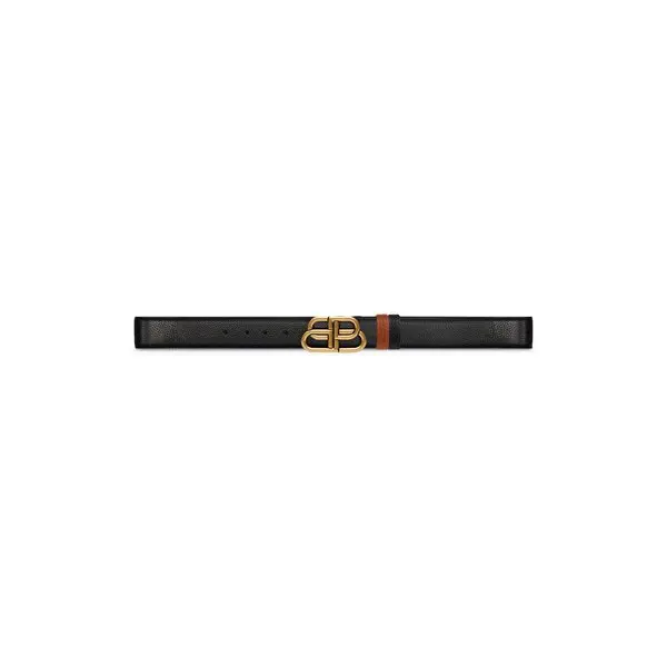 Balenciaga Bb Reversible Belt - Black