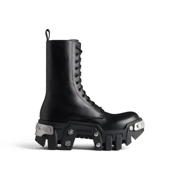 Balenciaga Bulldozer Lace-up Boot - Black