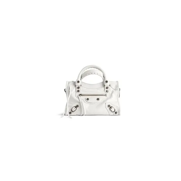 Balenciaga Small Le City Arena Storico Leather Bag - White
