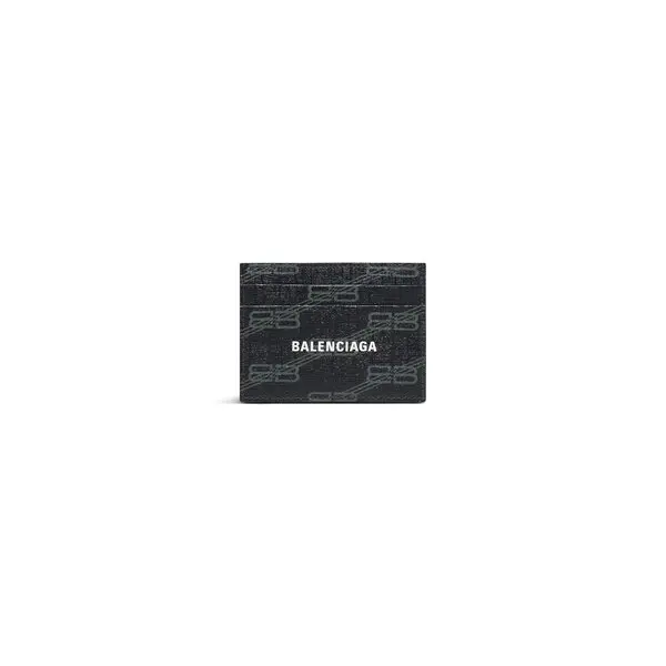 Balenciaga Signature Card Holder Bb Monogram Coated Canvas