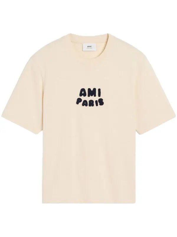 Ami Logo-patch T-shirt - Neutrals
