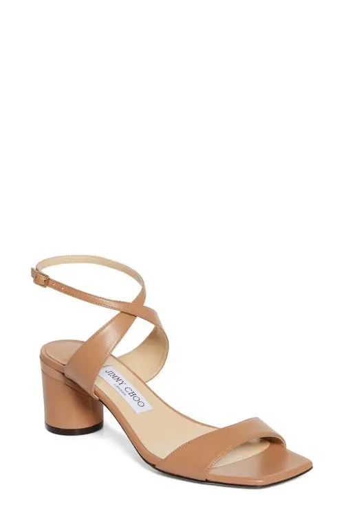 JIMMY CHOO Jago Ankle Strap Sandals - Biscuit