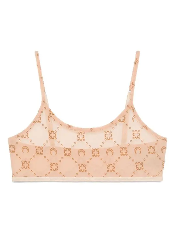 MARINE SERRE Mesh Flocked Bralette