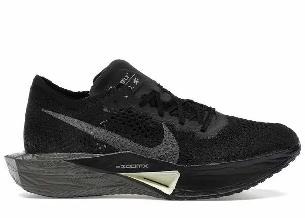 Nike Zoomx Vaporfly 3 Sneakers - Black/olive Aura/metallic Medium Ash