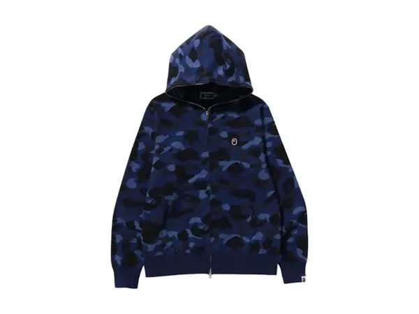 BAPE Camo Ape Head Full Zip Hoodie - Navy Blue