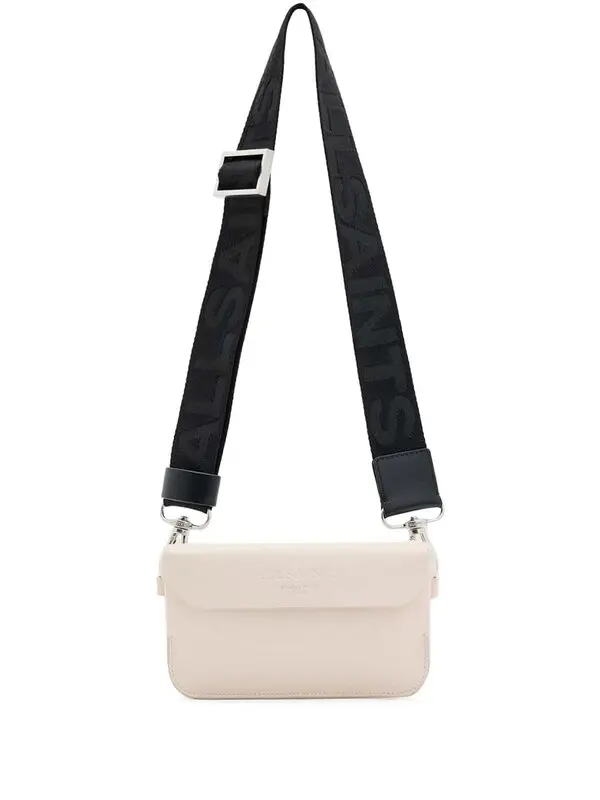 All Saints Logo-debossed Crossbody Bag - White