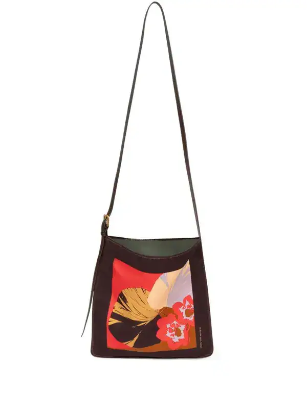Dries Van Noten Small Cross Body Scarf Bag - Brown | Editorialist