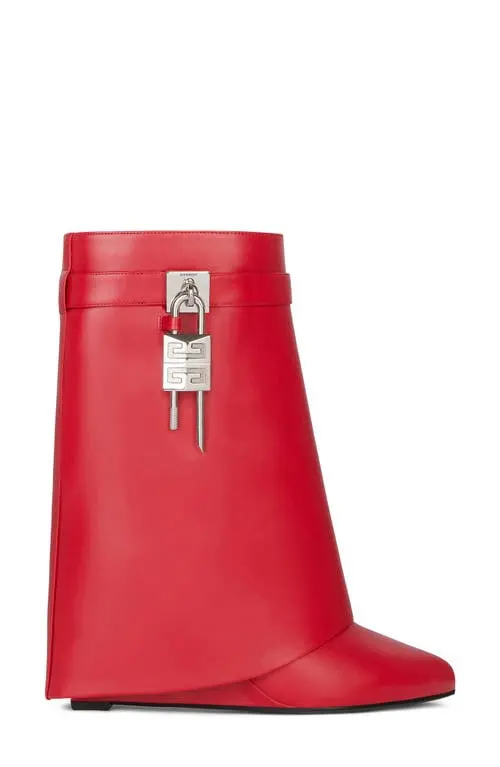 Givenchy Shark Lock Bootie - Red