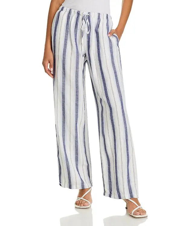 Bella Dahl Coastal Stripe Wide Leg Pants - Costal Ombre Stripe