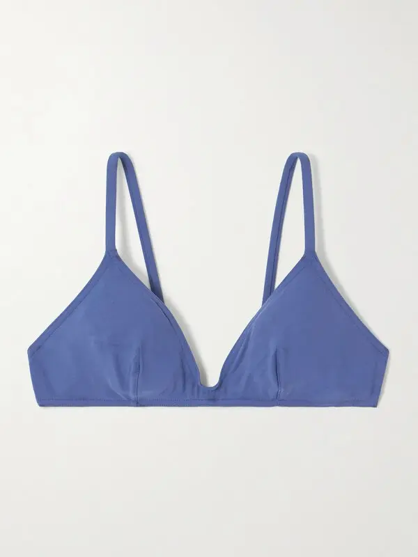 ERES Ancre Tourbillon Embellished Triangle Bikini Top - Blue