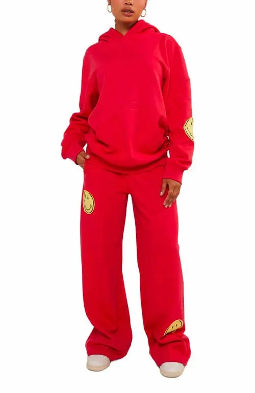 SAMII RYAN Smiley Straight Leg Pants - Red