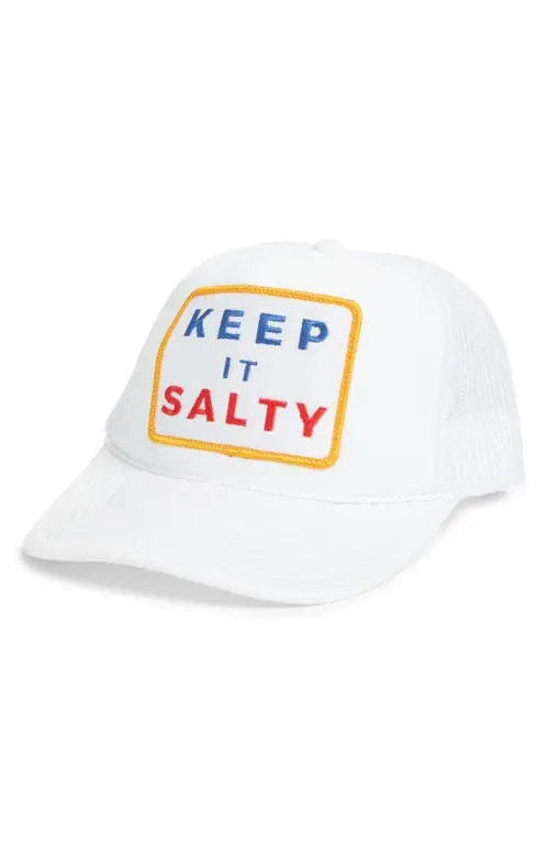 FRIDAY FEELIN’ Patch Trucker Hat - White