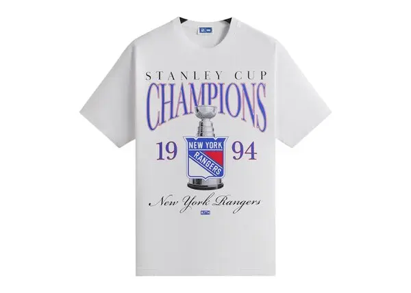 Kith X New York Rangers Champion Vintage Tee Shirt - White