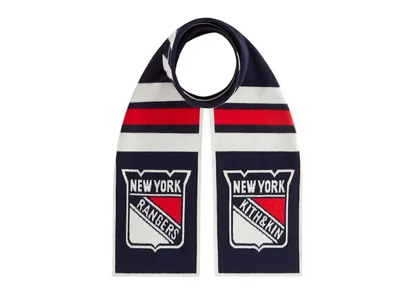 Kith X New York Rangers Shield Knitted Scarf