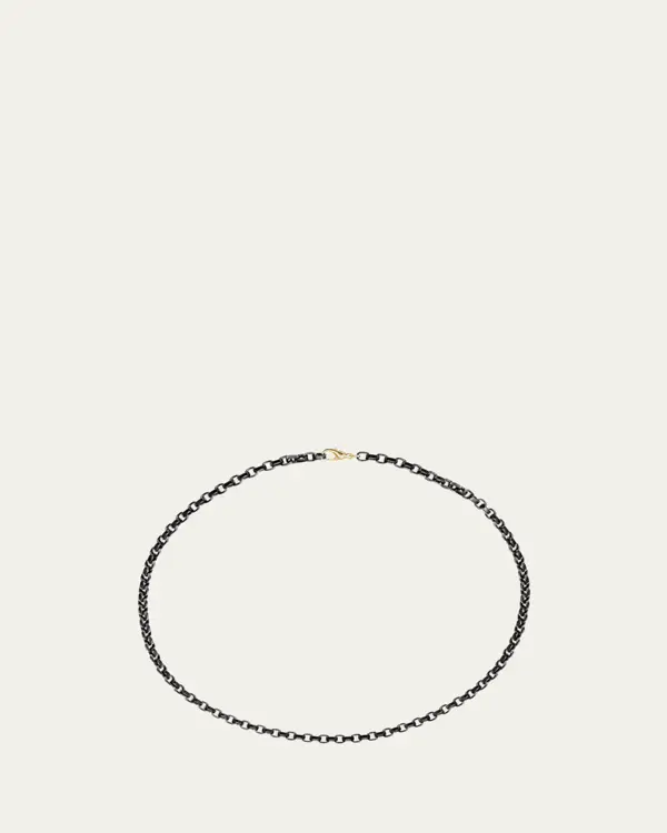 JORGE ADELER Stainless Steel And 18k Gold Chain - Black
