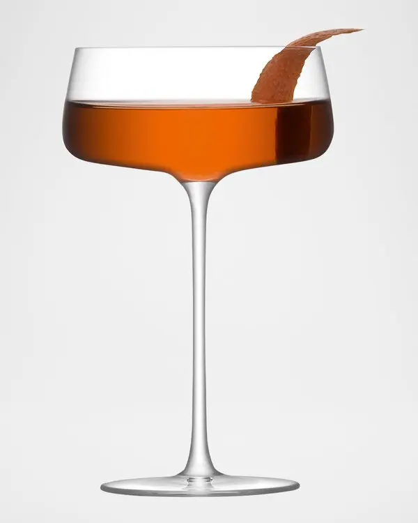 LSA Metropolitan Champagne Saucers, 10 Oz. Set Of 4 - One-color