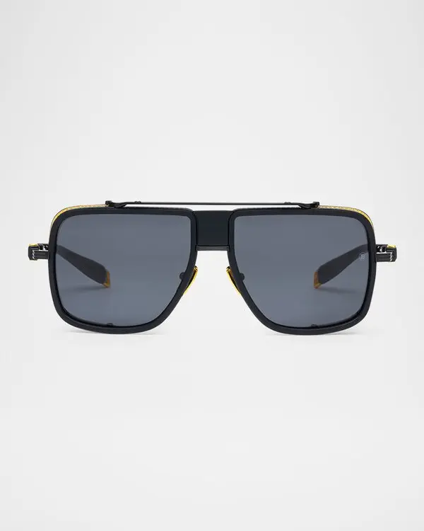 Balmain Aviator Sunglasses - Blk Gld
