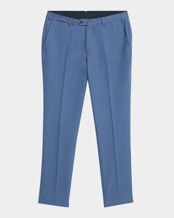 Emporio Armani Lyocell Twill Trousers - Blue