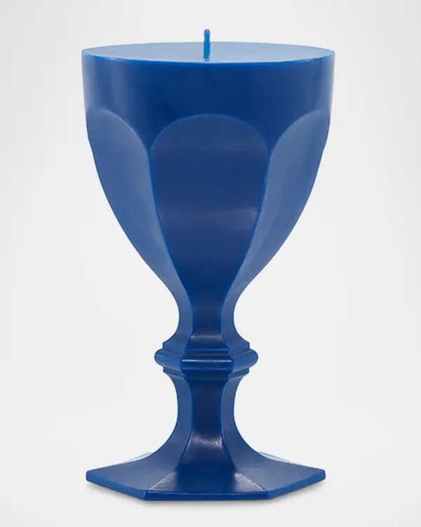 THE MARTHA, BY BACCARAT Harcourt Goblet Candle - Blue