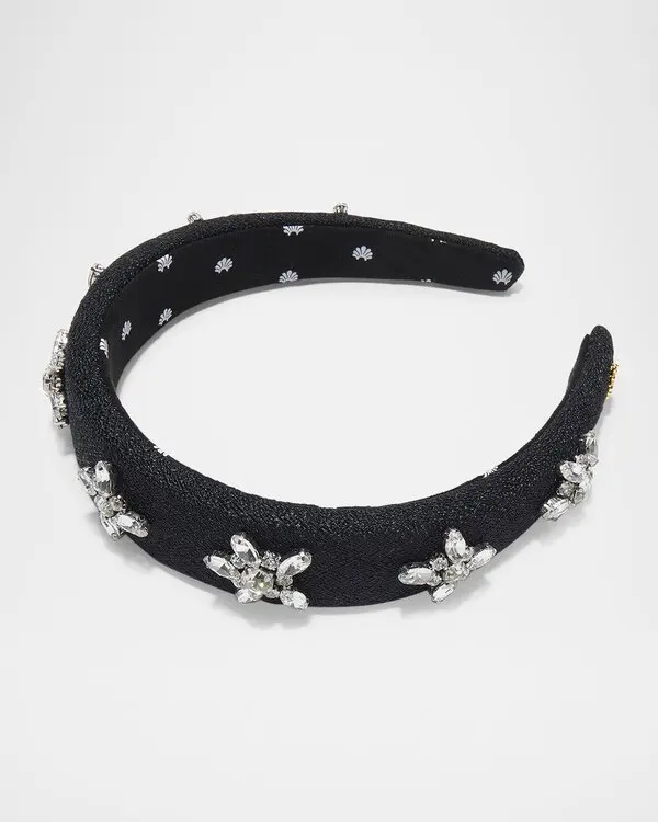 Lele Sadoughi Alice Crystal Star Headband - Jet 001