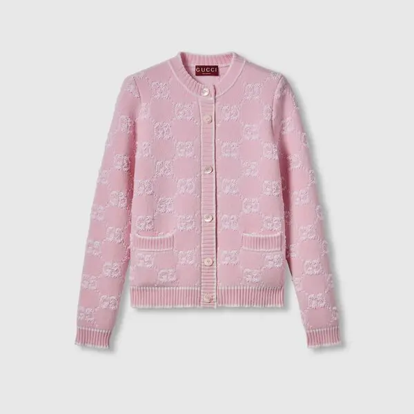 Gucci Gg Wool Bouclé Jacquard Cardigan