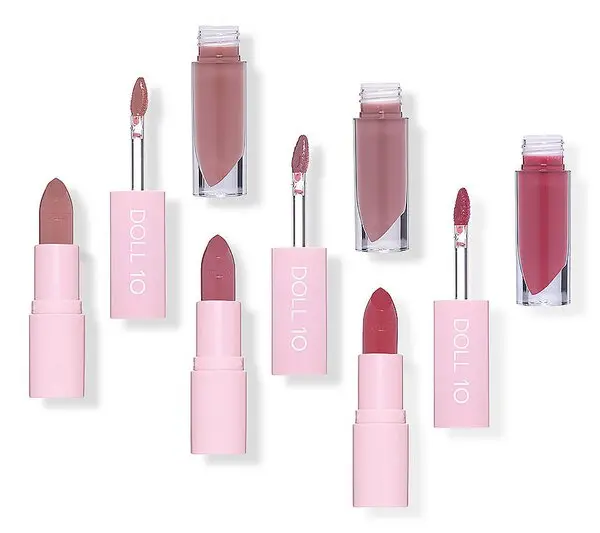 DOLL 10 New Nudes 2-in-1 Plumping Lip Wardrobe Collection